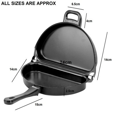 Folding Frittata Omlette Pan Maker Non Stick Egg Frying Double Sided Saucepan