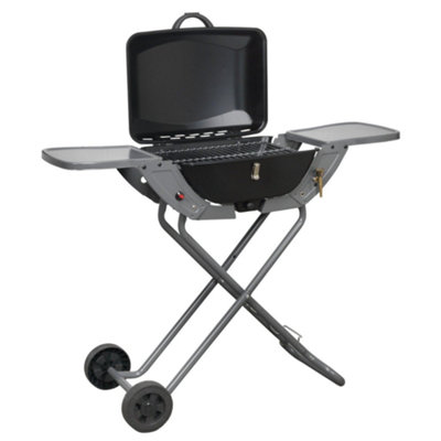 Folding Gas Barbecue Combo BBQ Trolley Portable Picnic Camping Table ...