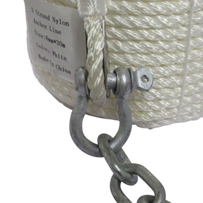 Folding Grapnel Kayak Anchor Kit 2.5KG (Galvansised Four Prong with ...