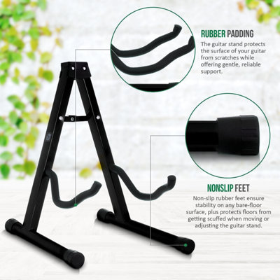 FOLDING GUITAR STAND FOLDABLE A-FRAME MUSIC FLOOR ELECTRIC ACOUSTIC BASS