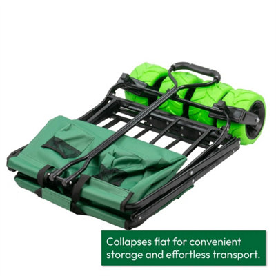 FOLDING HAND CART PORTABLE PULL WAGON FESTIVAL TROLLEY BEACH FISHING ...