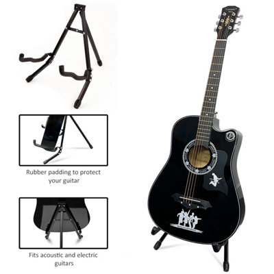 Folding Metal Guitar Stand Free-Standing A-Frame for Electric ...
