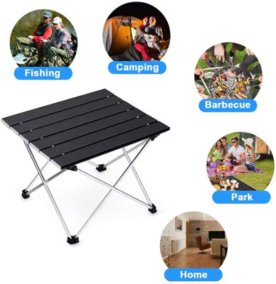 Folding Outdoor Table , Lightweight Aluminum for Camping, BBQ, Garden
