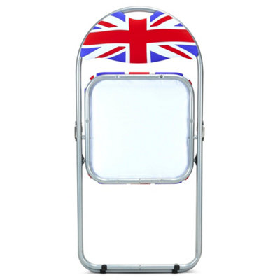 Folding Padded Office Dining Desk Chair - Union Jack