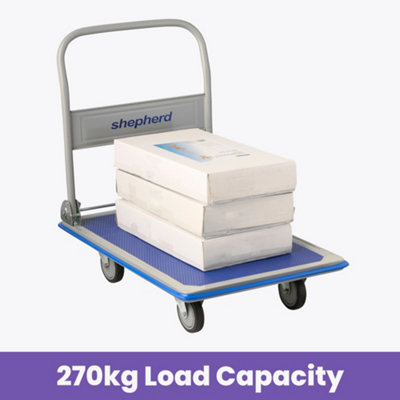 Folding Platform Trolley 270kg, Heavy-Duty Push Cart, Equipment ...