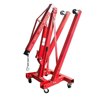 Folding Portable Engine Crane Hoist 3T (Hydraulic Lifting Garage ...