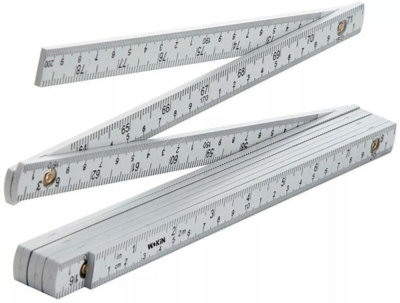 Folding ruler 2m Carpenter Zig Zag Fibreglass Ruler cm, mm & inches ...