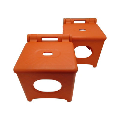 Folding Small Stool X2 (Foldable Portable Collapsible Plastic Camping ...