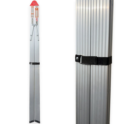 Folding Step Ladder Folds In Half 1.8m 5 Treads Aluminium TUFFMATE