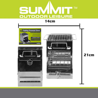 Folding Stove Firepit Wood Burning Leaves, Twigs Kindling cm x cm Black X 1