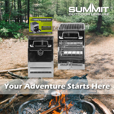 Folding Stove Firepit Wood Burning Leaves, Twigs Kindling cm x cm Black X 1