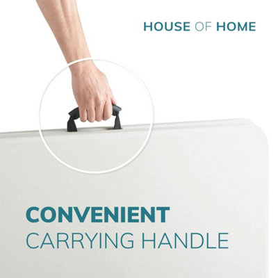 Folding Table 4ft Heavy Duty Indoor Outdoor Foldable Table White ...