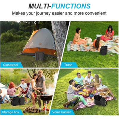 Folding Toilet Car Outdoor Travel Potty Portable for Camping Hiking ...