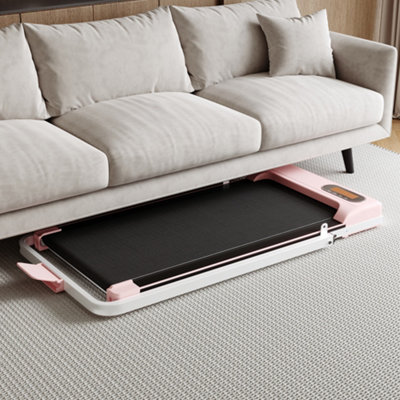 Folding Treadmill with Handrail & Adjustable Incline - Pink Running ...