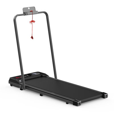Folding Treadmill with Side Handrail, 1-6KM/H for Home and Office Use-Black