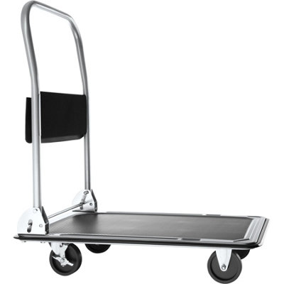 Folding trolley with brakes - black | DIY at B&Q