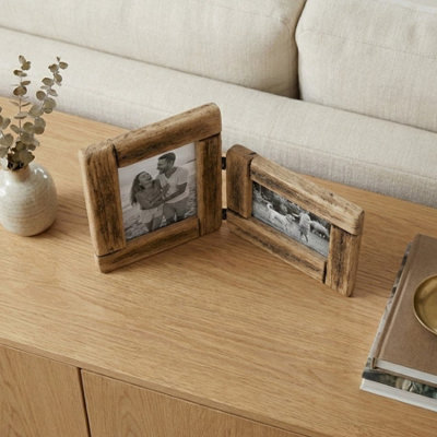 Folding Wooden Multi Photo Frame
