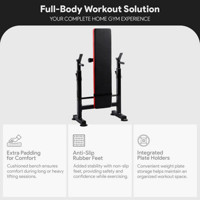 Folding Workout Station, BalanceFrom Adjustable Workout Bench with ...