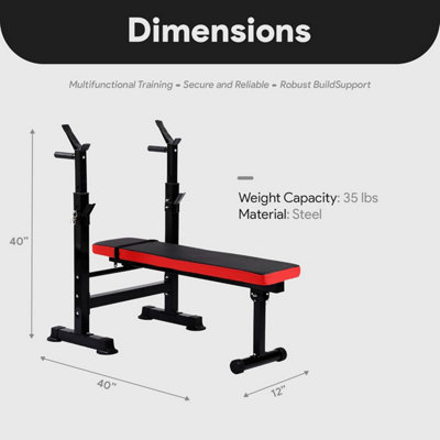 Folding Workout Station, BalanceFrom Adjustable Workout Bench with ...