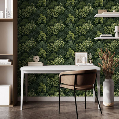 Folklore Forest Wallpaper Green World of Wallpaper AF0046