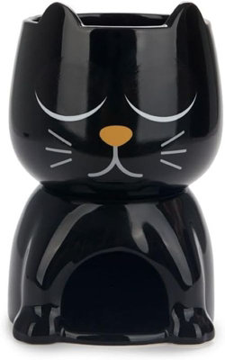Fondue Wake Cat Black Color Thermosensitive, Cat Opens Eyes When Heats ...