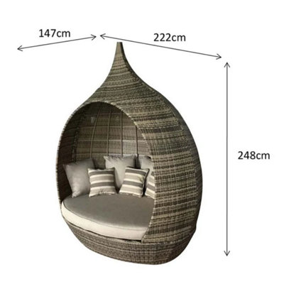 Fonteyn Rattan Corone Outdoor Garden Daybed