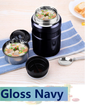 Food Flask for Hot Food - Soup Flask + Foldable Spoon - Stainless Steel ...
