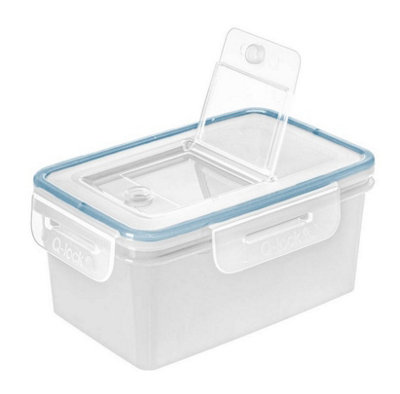 FOOD STORAGE CONTAINERS CLIP LOCK LABEL WINDOW FREEZER MICROWAVE 650ML