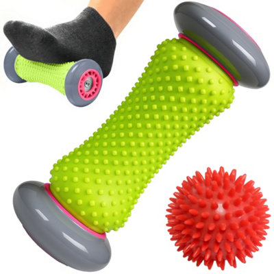 Foot Massage Roller and Spiky Massage Ball Set for Pain Relief and ...