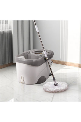 Foot Operated Pedal Rotating Cleaning Mop and Bucket Set