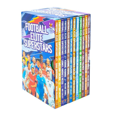 Football Elite Superstars 12 Books Box Set (Ronaldo, Messi, Salah ...
