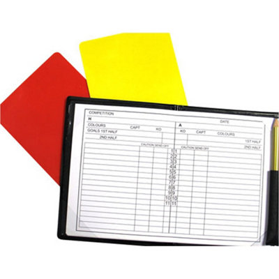 Football Referee Cards & Note Book Set - Pad & Pencil Game / Match ...