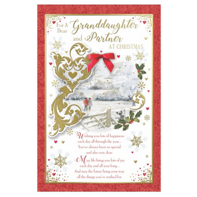 For a Dear Granddaughter and Partner Couple Walking in Winter ...