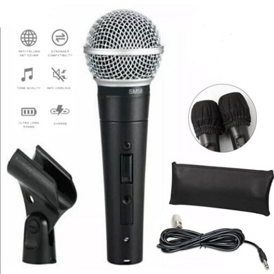 For Shure SM58 Dynamic Vocal Microphone Wired Mic with On/Off Switch ...