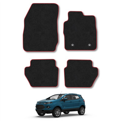 Ford Ecosport (2014+) Car Mats Red Trim Carpet Tailored Fit Easy Clean ...