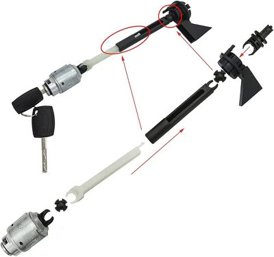 Ford Focus MK2 Bonnet Release Lock Kit with 2 Keys - 1355231 Repair Part