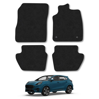 FORD PUMA (2020+) HYBRID CAR MATS BLACK CARPET TAILORED FIT EASY CLEAN ...