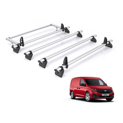 Ford Transit Connect Roof Rack for 2024+ Long (L2) 4x Bars & Roller ...