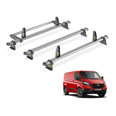 Ford Transit Custom 3 Bar Roof Rack + Ladder Roller for 2013-2024 (Gen1 ...