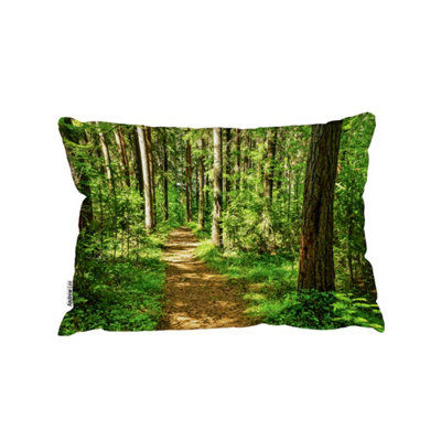 Forest Trail Scene. Woodland Path (Cushion) / 30cm x 45cm | DIY at B&Q
