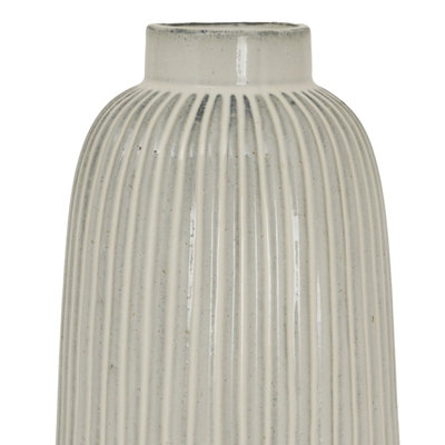Forge Large White Ceramic Bell Vase 300 x 190 mm