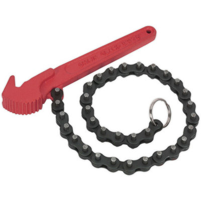 Forged Steel Oil Filter Chain Wrench - 60-106mm Capacity - Twin-Claw ...