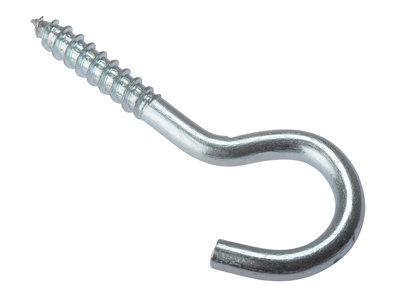 ForgeFix 10SH8012 Screw Hook ZP 80 x 12Ga Bag 10 FORSH8012M | DIY at B&Q