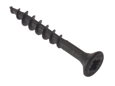 Forgefix 4.2 x 45mm Pozi Carcass Screws - Black Phosphate Coated, Box ...