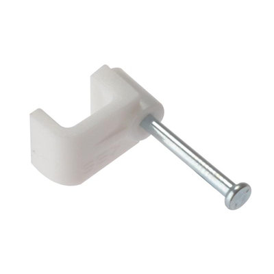 Forgefix Flat Cable Clips Multi Colour (White 1.00mm)