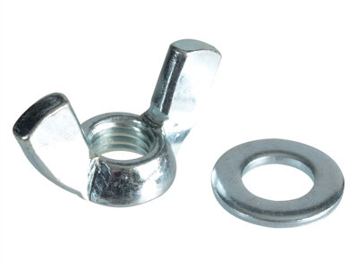 ForgeFix FPWING10 Wing Nut & Washers ZP M10 Forge Pack 6 FORFPWING10 ...