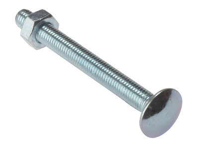 Forgefix M10 Carriage Bolt and Nut Set - Zinc Plated 280mm, Pack of 10 ...