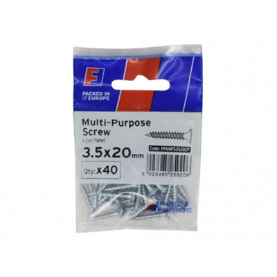 Forgefix Multi-purpose Pozi Screw Csk St Zp Forgepack Multi Colour (3.5 ...
