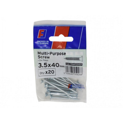 Forgefix Multi-purpose Pozi Screw Csk St Zp Forgepack Multi Colour (3.5 ...