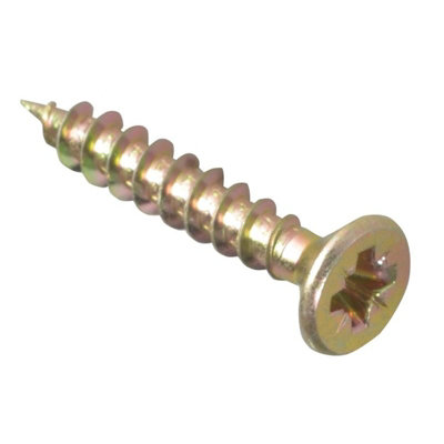 Forgefix Multi-purpose Screws, Pozi, Csk, Zyp Multi Colour (4.0 x 25mm)